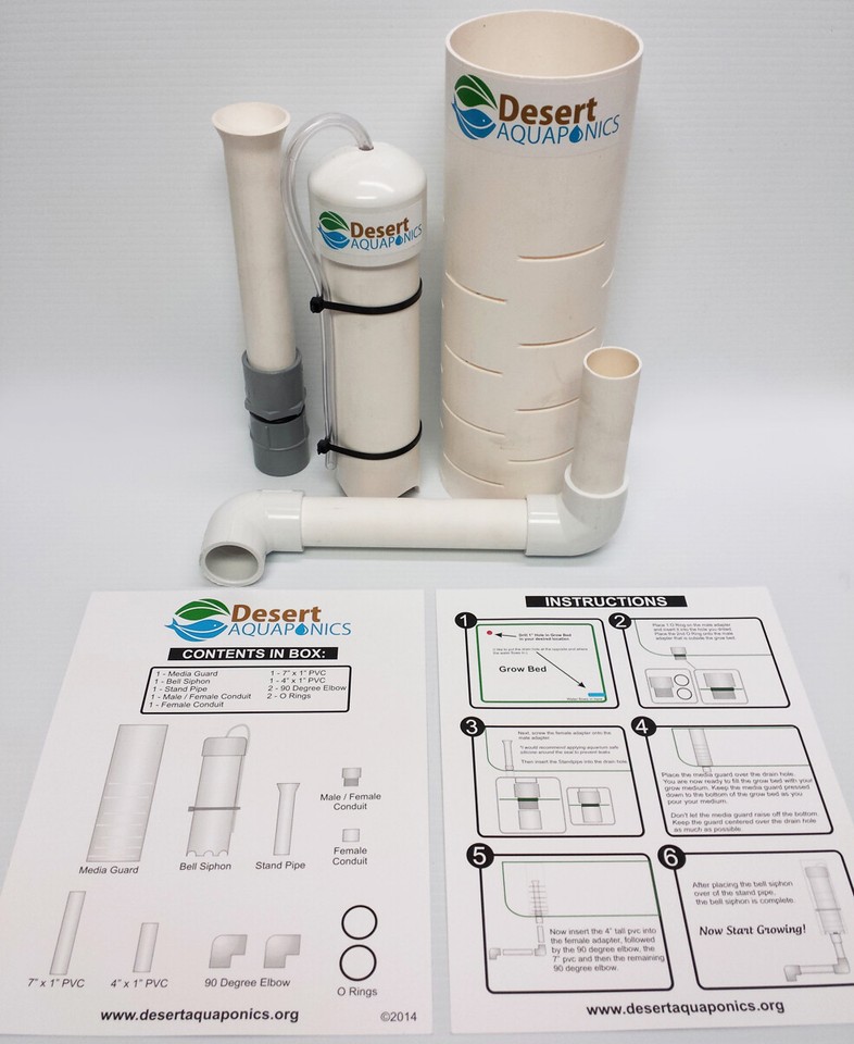 9" Bell Siphon Kit for Aquaponics / Hydroponics! IBC Tote - With ...