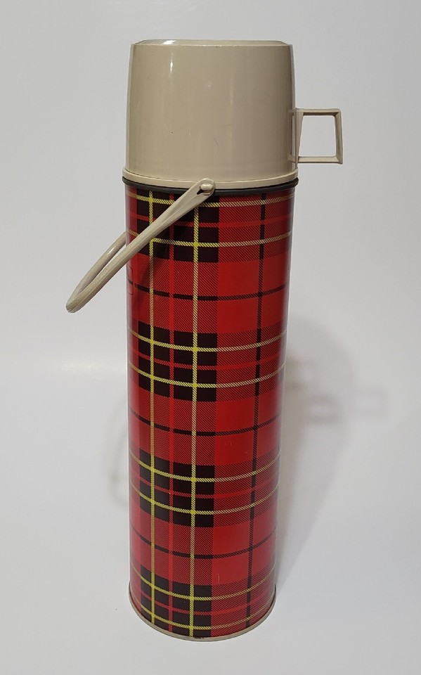 Vintage Red Plaid Quart Thermos- by King-Seely Thermos Co VG | eBay