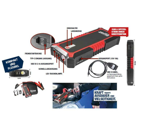 GAMBIT Mobile Energiestation Booster Auto Starthilfe MES25000 ...
