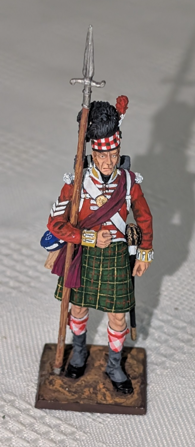 Napoleonic Era 92nd Gordon Highlanders Standing w/ Pike 60mm Lead EK ...