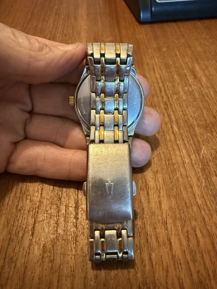 Bulova 98C60 Men's Dress Champagne Gold Dial Two-Tone Stainless Steel ...