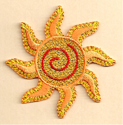 Sun - Summer - Heat - Solar - Beach - Embroidered Iron On Patch ...