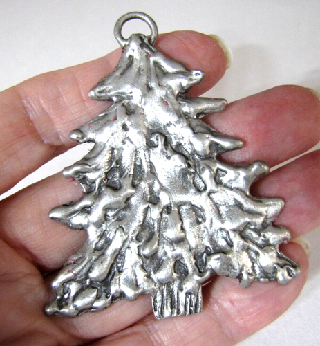 Vintage Marcie Pewter Tree Ornament Large 2.75" | eBay