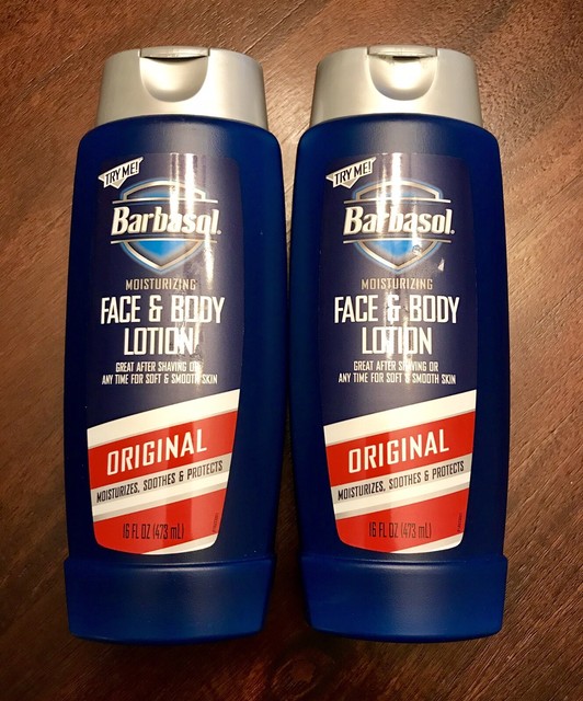 2 Barbasol Moisturizing Face and Body Lotion Original Scent 16 Oz Ea ...