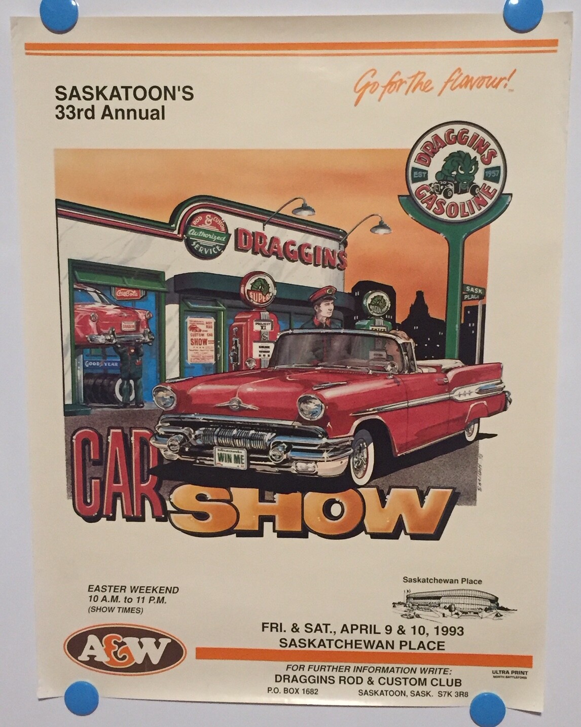 DRAGGINS ROD & CUSTOM CAR SHOW POSTER! Great garage art poster from ...
