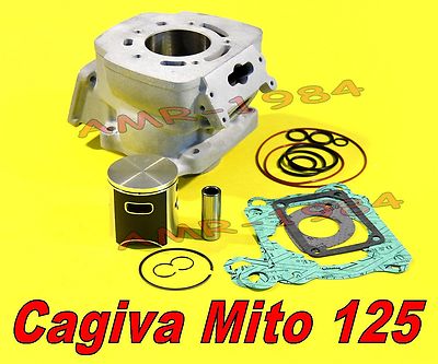 KIT CILINDRO CAGIVA 125 MITO Dal 2000 MITAKA NIKASIL+ PISTONE RACING ...