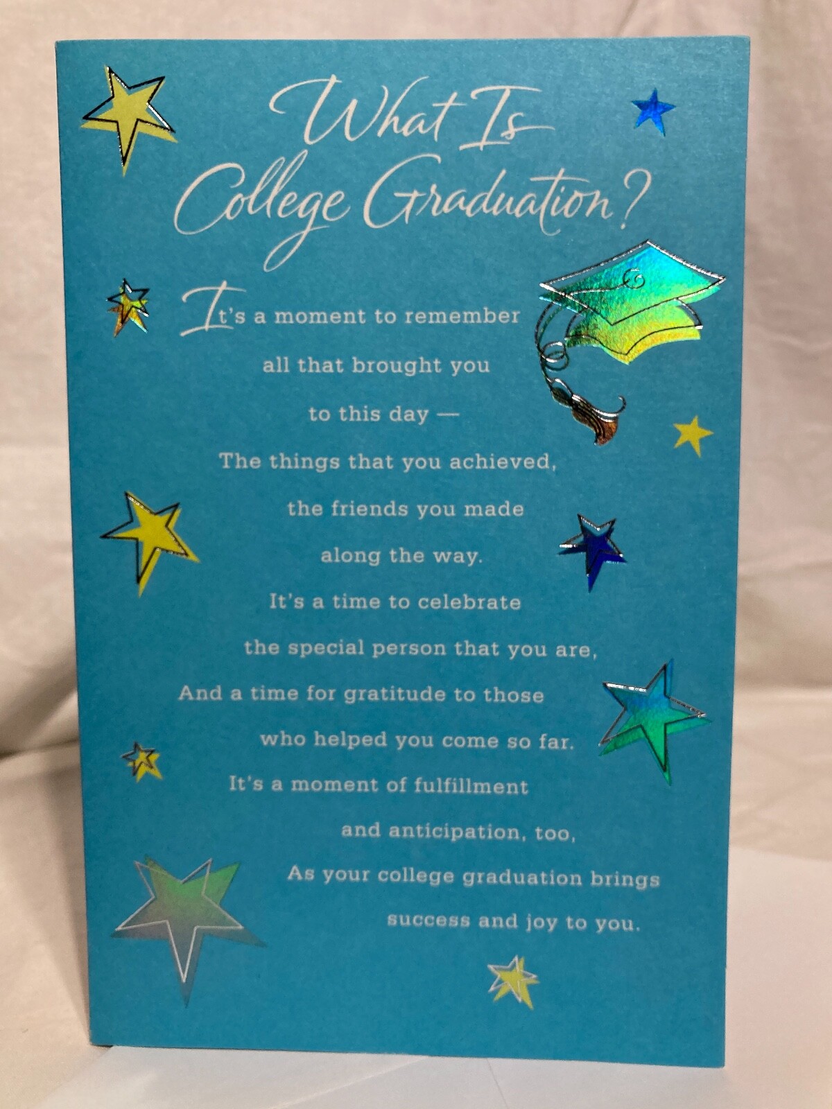 Vtg american Greetings College Graduation Stars Greeting Card 1 pc. USA ...