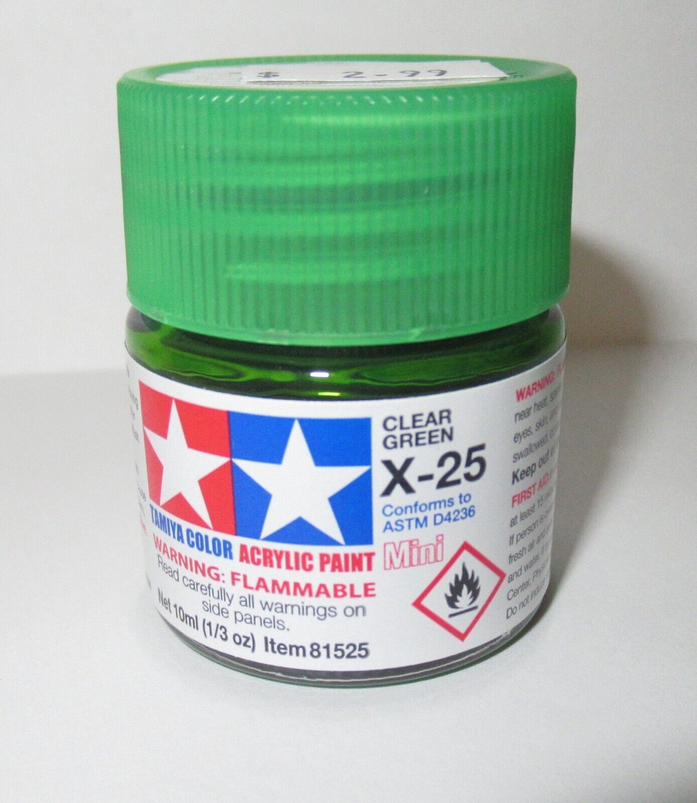 Tamiya Color Acrylic Paint Mini Clear Green #X-25 (10ml) NEW | eBay