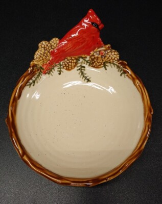 St Nicholas Square Snow Valley Candy Nut Dish Bowl Hand Painted ...