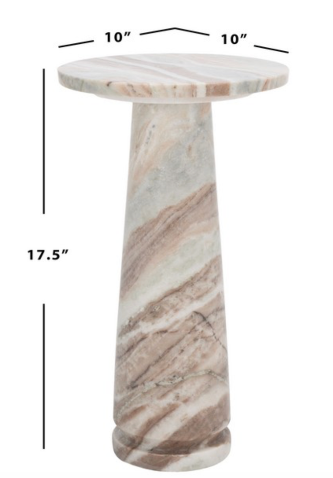 NEW Restoration Hardware Style Gio Stone Accent Drink Table Natural Organic | eBay