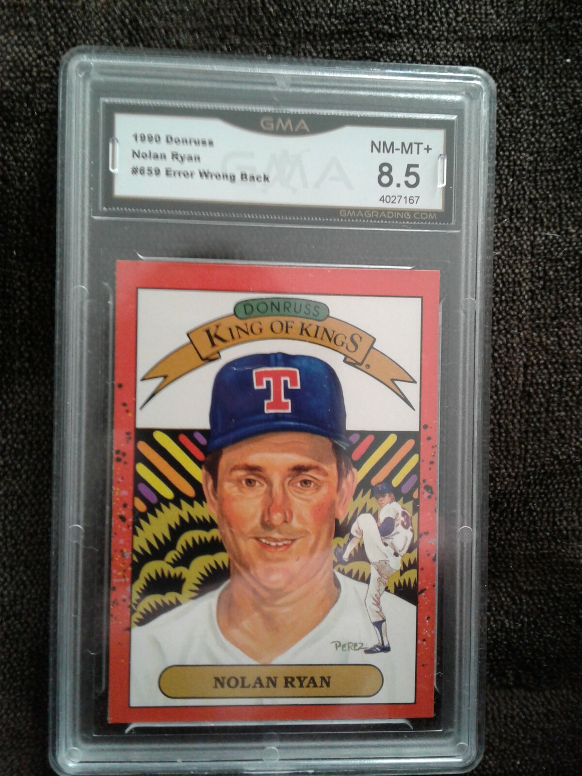 1990 donruss Nolan Ryan Error card #659 wrong back Graded 8.5 by GMA | eBay