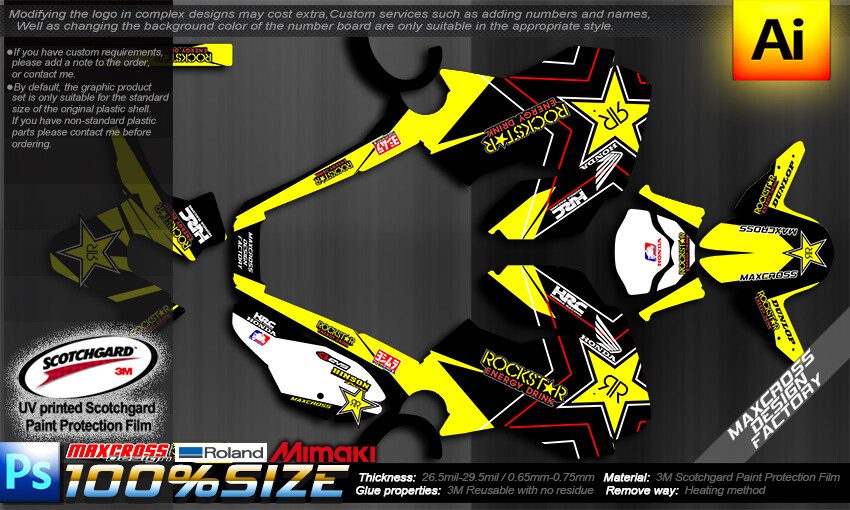 HONDA MSX125 GROM 2013 - 2015 MAXCROSS GRAPHICS KIT FULL DECAL STICKERS ...