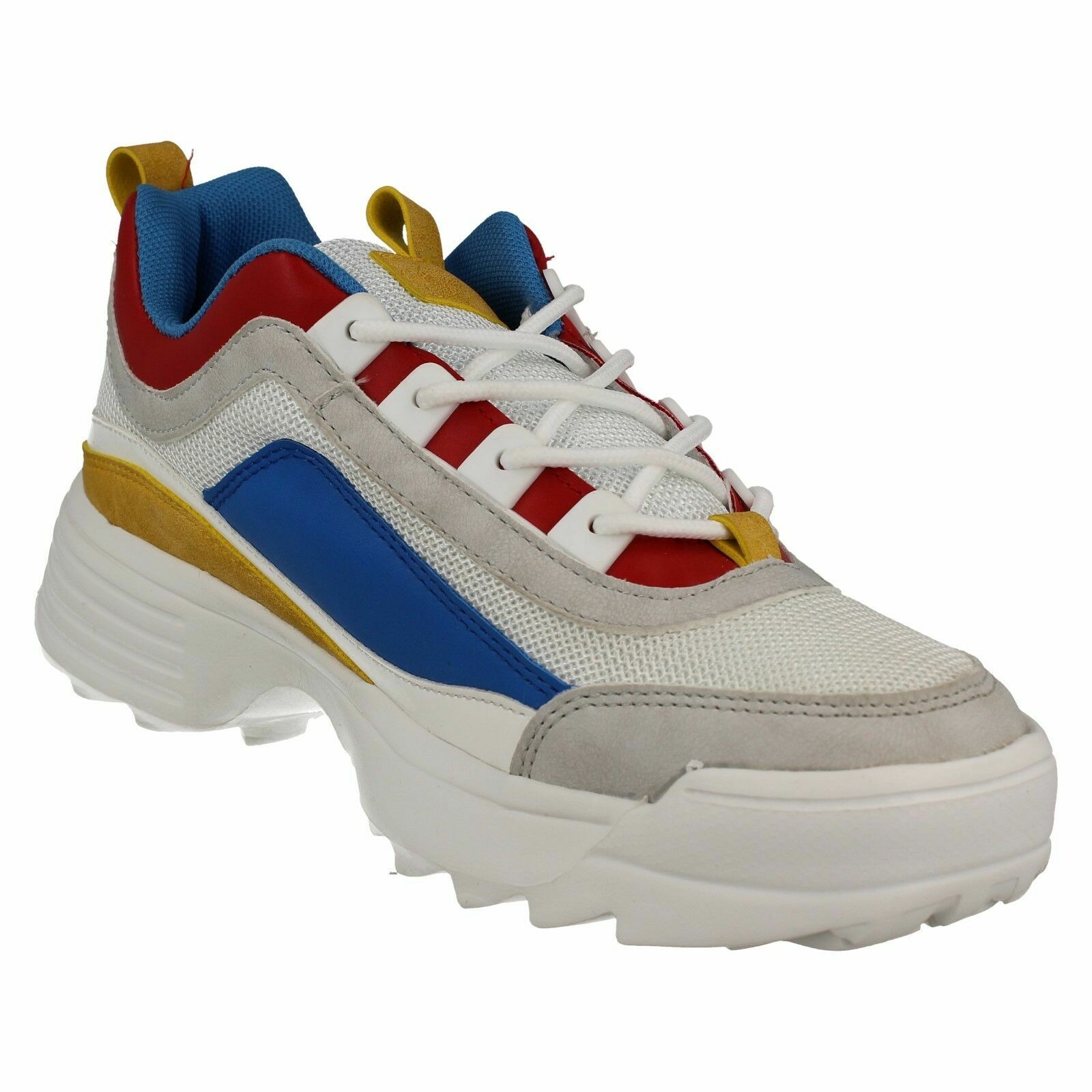 REFLEX LADIES LIGHTWEIGHT LACE UP CASUAL RETRO EVERYDAY TRAINERS SHOES ...