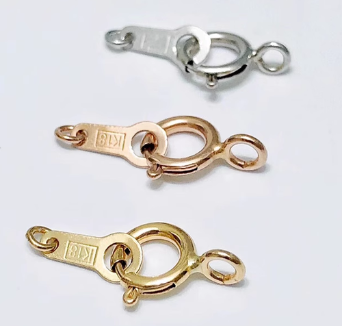 Pure AU750 18K Solid Gold Simple Clasp For Bracelet Necklace Jewelry ...