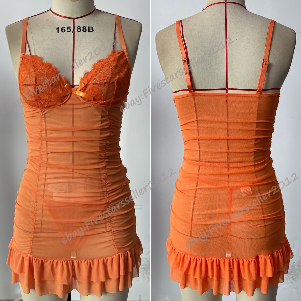 Women's Sexy-Lingerie Lace Babydoll Underwear Nightwear G-string ...