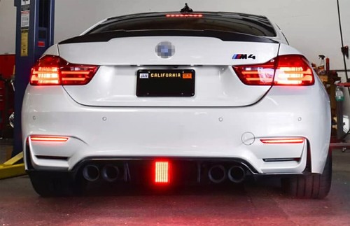 Clear Lens Full LED Strip Rear Bumper Reflector Lights For BMW F30 3 w ...