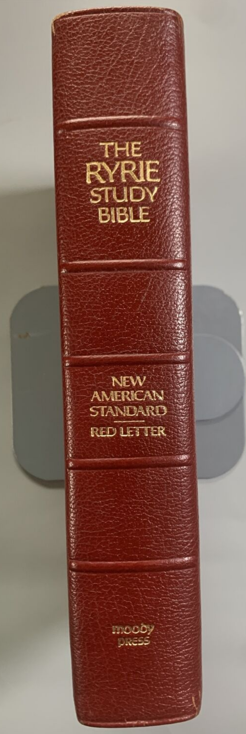 1977 NASB Ryrie Study Bible Burgundy Bonded Leather Charles Ryrie | eBay