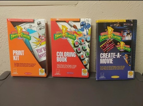 (3) MIGHTY MORPHIN POWER RANGERS CREATE A MOVIE PRINT KIT COLORING BOOK ...
