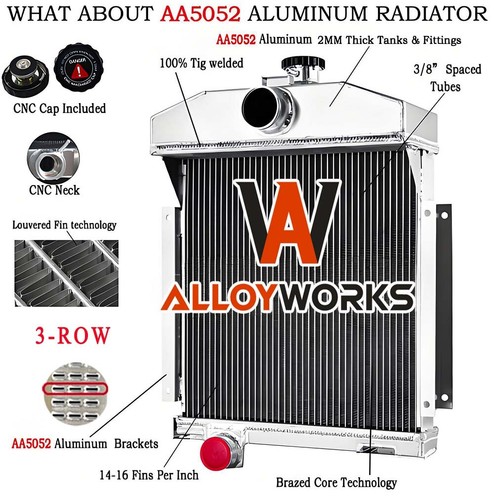 NEW 3-Row Tractor Radiator Fits International Farmall 140 140HV IH 140 ...