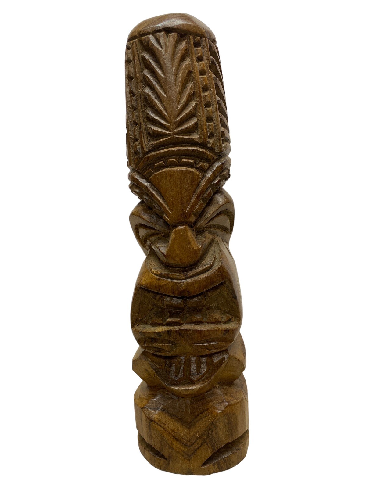 Vintage TIKI Hand Carved Wood Totem Statue Marked Maui 2001 - 11.5 ...