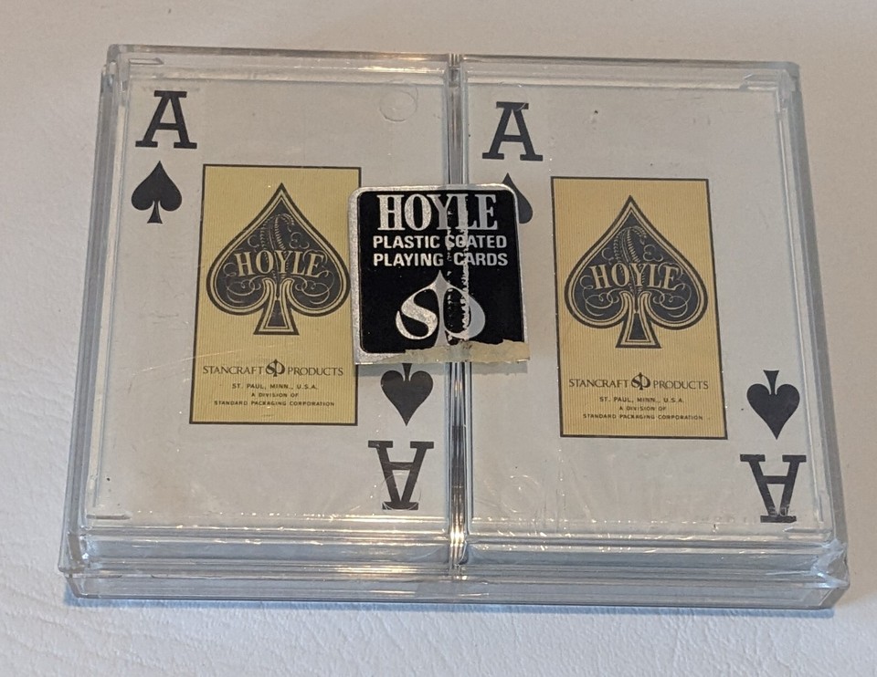 Vintage Hoyle Plastic Coated Playing Cards Floral Umbrella and Boot ...