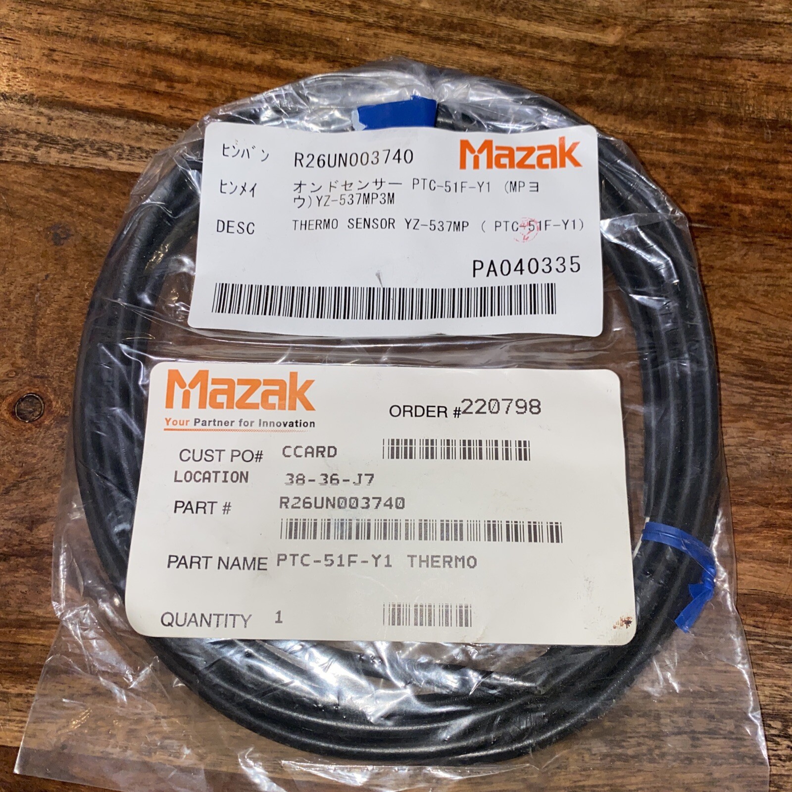 MAZAK THERMO SENSOR (R26UN003740) PTC-51F-Y1 EAC for sale online | eBay