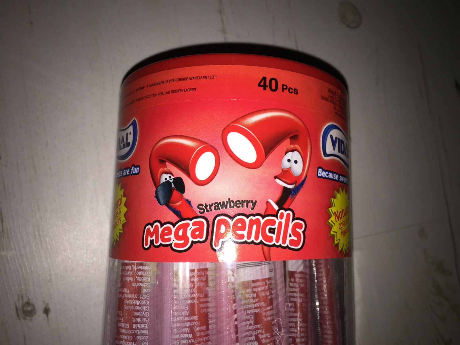 Strawberry Mega Pencils 40 Individually Wrapped, Fondant Centre | eBay UK