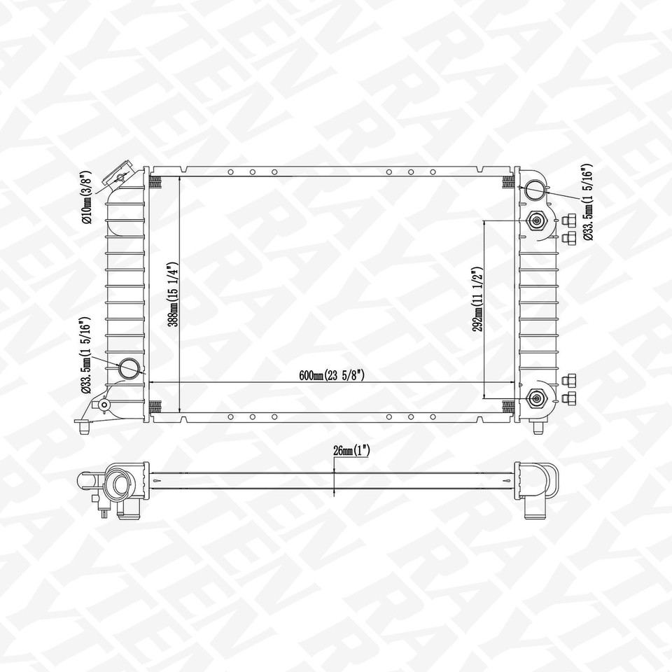 CU1531 Radiator for Chevy S10 94-03 LUV GMC Sonoma Isuzu Hombre L4 2.2L ...