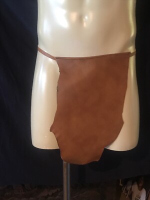 Handmade Italian Leather. All Leather Men’s Loin Cloth, Moca Brown ...
