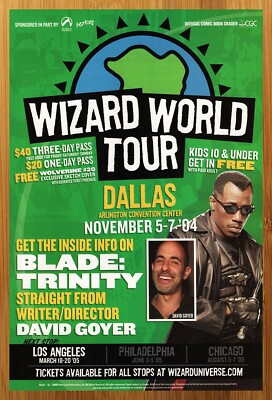 2004 Wizard World Dallas Print Ad/Poster Wesley Snipes Blade Trinity ...