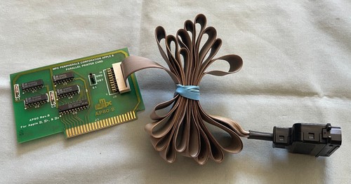 MPC AP80 Rev. B Apple II/II+/IIe Parallel Printer Card w/Ribbon Cable ...