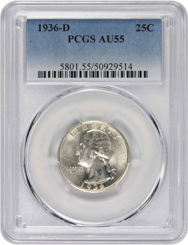 1936-D Washington Silver Quarter AU55 PCGS | eBay