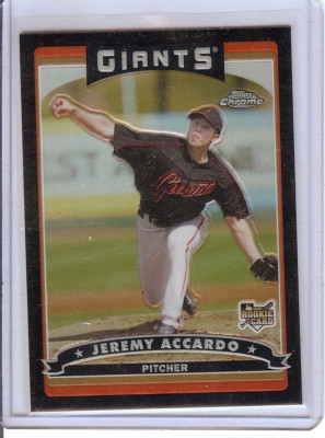 Jeremy Accardo RC 2006 Topps Chrome Black Refractor #'D/549 | eBay