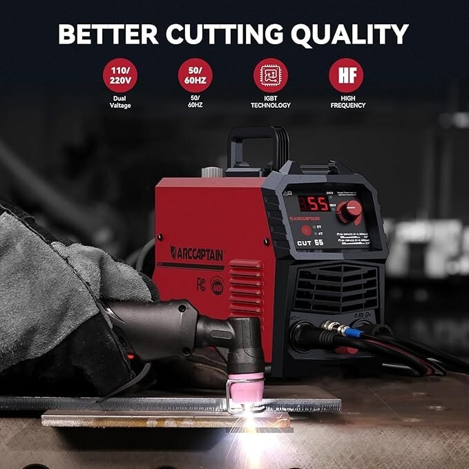 ARCCAPTAIN 55A Plasma Cutter, Non-Touch Pilot ARC High-Frequency Air ...