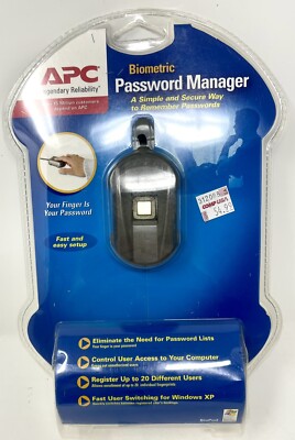 APC Biometric Password Manager APC Legendary Reliability New Sealed ...