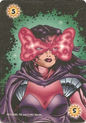 Marvel OVERPOWER 5 Energy power card - Psylocke - Monumental - 5E 5 E ...