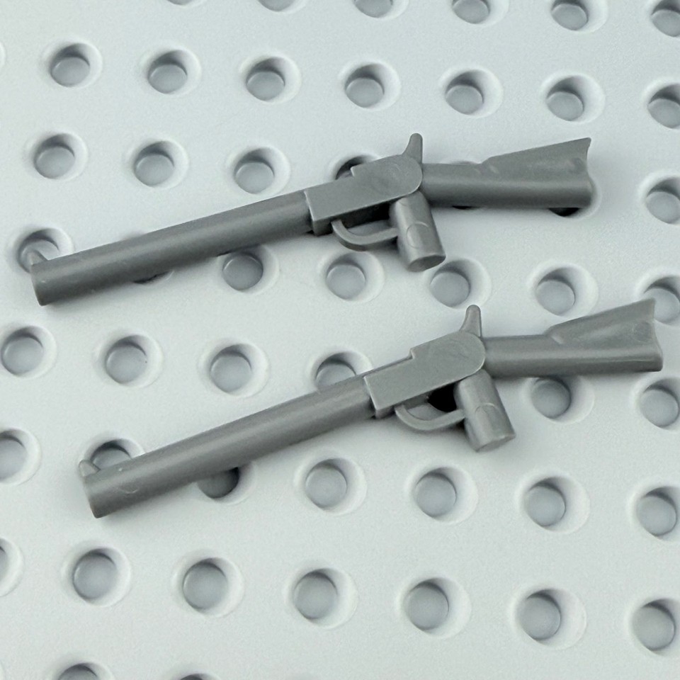 LEGO Minifigure Weapon Lot of 2 Rifle Gun Dark Bluish Gray Western | eBay