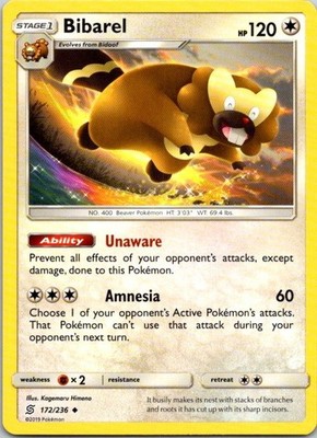 Bibarel 172/236 Sm-Unified Minds Regular | eBay
