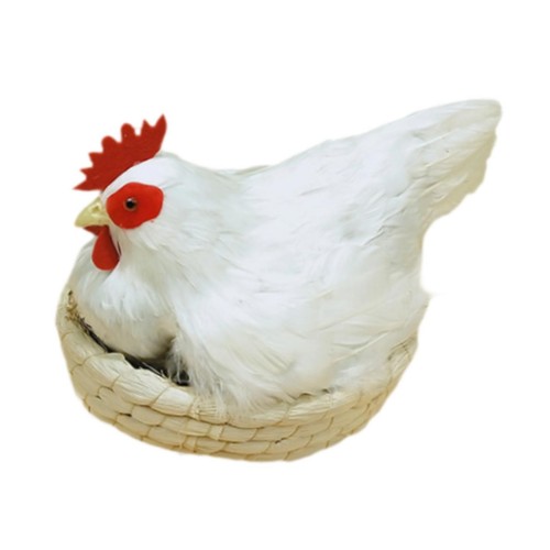 Chicken Simulation Model Realistic Garden Statue Artificial Feather ...
