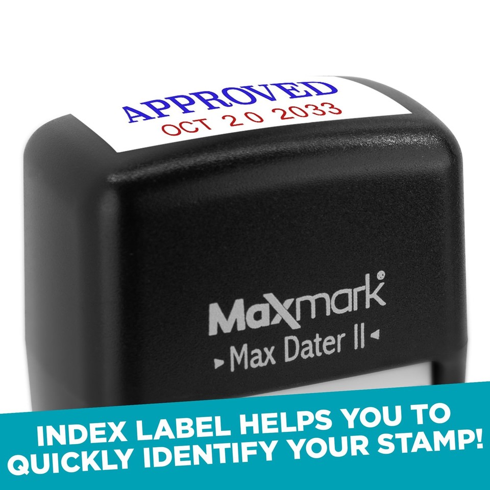 Self-Inking Rubber Date Office Stamp with Paid Phrase Blue Ink & Date ...