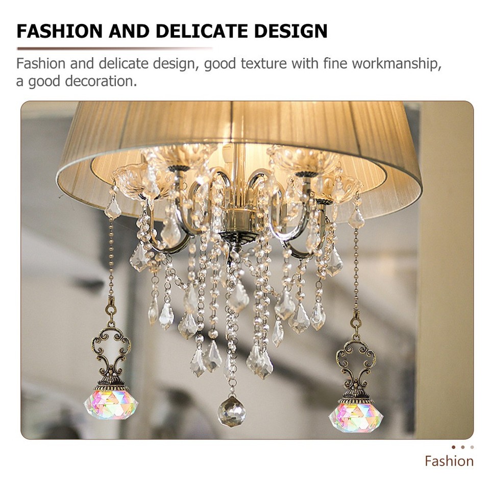 2 Pcs Chandelier Pendant Ceiling Fan Pull Chain Decorative Pulls Lamp ...