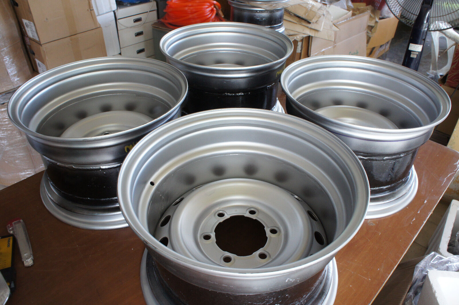 Custom Steelies 16" wheels steel 139.7x6 for lc2 4runner hilux bj40 ...