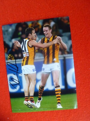 BEAU DOWLER HAND SIGNED 8X6 FOOTBALL PHOTO HAWTHORN HAWKS | eBay Australia