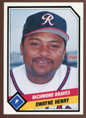1989 CMC Richmond Braves Team Issue DWAYNE HENRY RC BRAVES RANGERS ELKTON MD | eBay