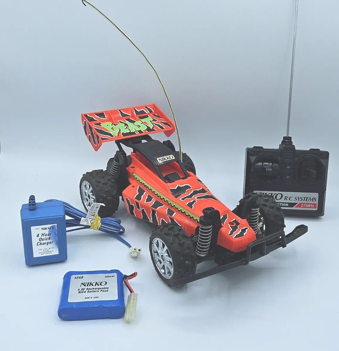 Vintage Nikko Beast RC Car Dune Buggy **Read** UNTESTED Remote Nicd ...