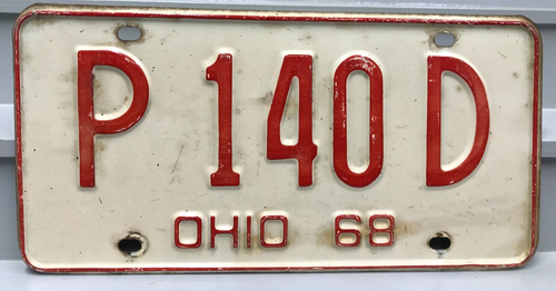 1968 Ohio License Plate P 140 D | eBay