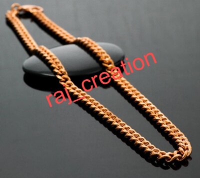 Pure Solid Copper Cuban Chain Necklace Curb Link Rider Arthritis ...