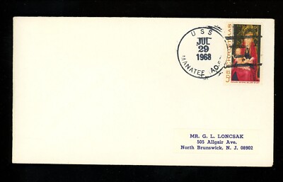 US Naval Ship Cover USS Manatee AO-58 Vietnam War Era 1968 | eBay
