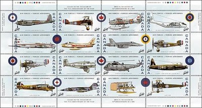 Canada RCAF 75th Anniversary Stamp Sheet | eBay
