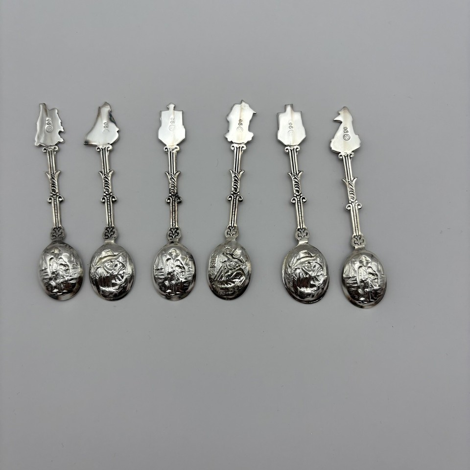 Set of 12 Ornate Demitasse Spoons Figural Repousse Vintage Holland S AN ...